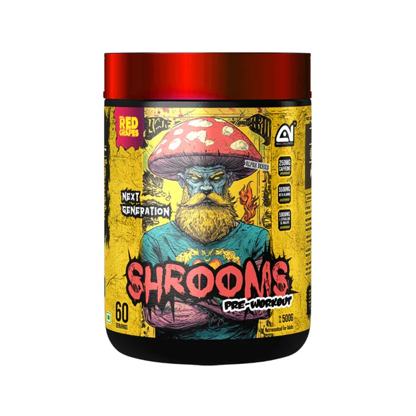 Absolute Nutrition Shrooms Pre Workout | 60 Servings - Kapoor Medical Hall